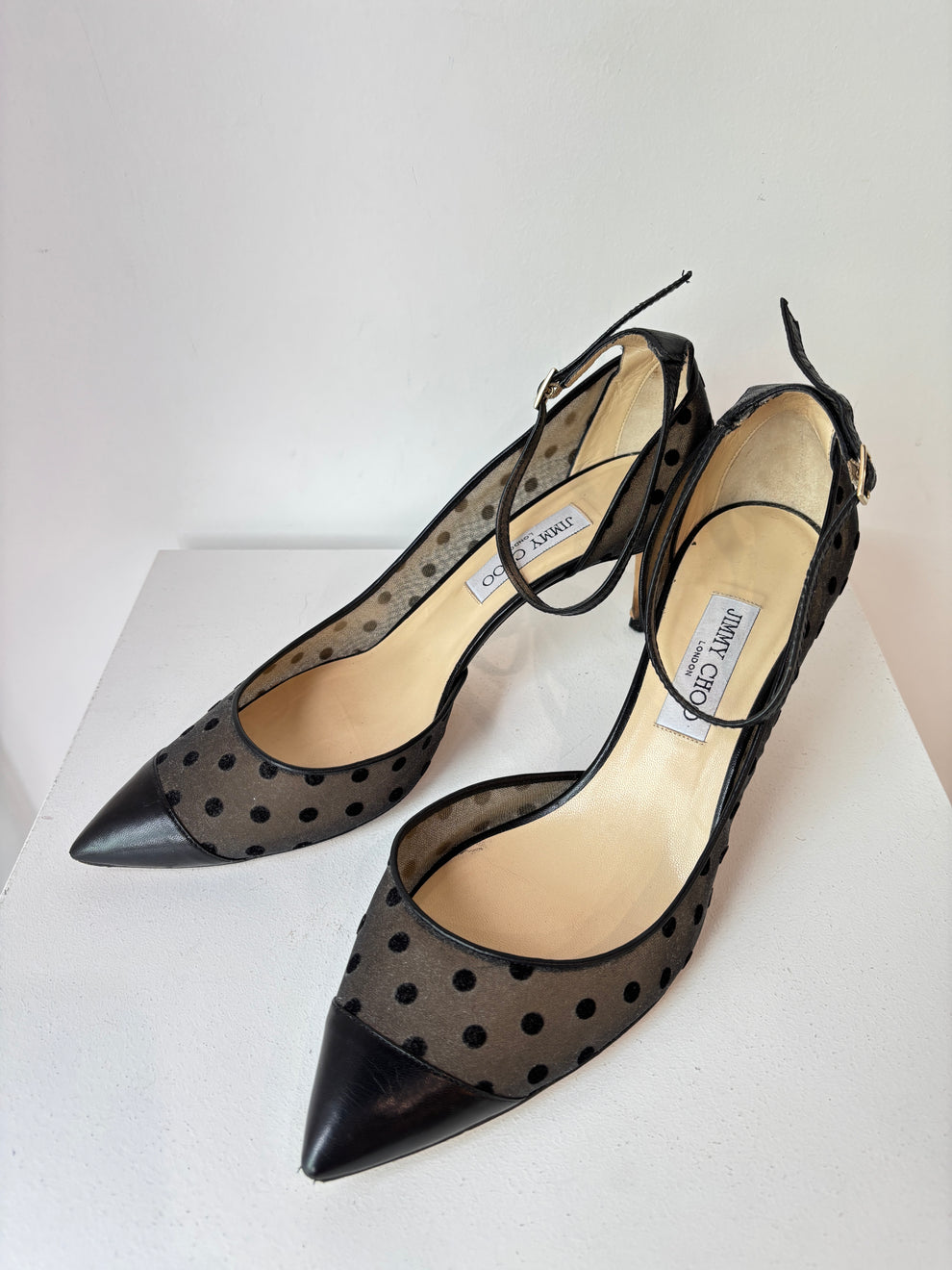 Jimmy Choo 'Lucy' spot pumps ~ size 43 – The Green Pear Consignment